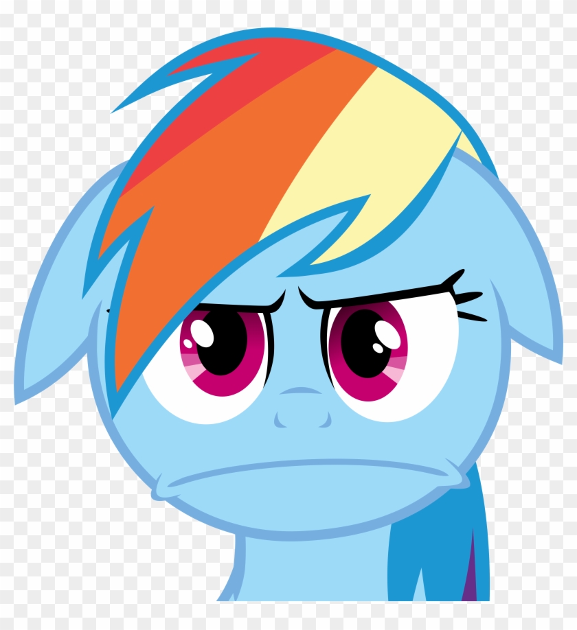 Rainbow Dash Getting Angry [svg Vector] By Leontheoriginal - Rainbow ...
